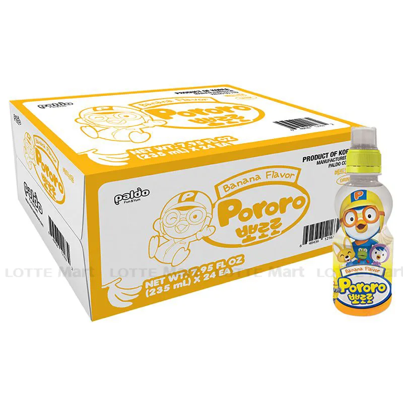Nước Trái Cây Pororo Vị Chuối Thùng 24 Chai x 235ml