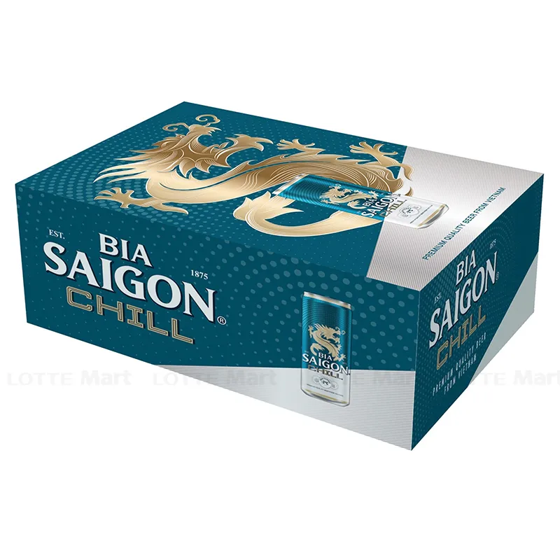 Thùng 24 Lon Bia Sài Gòn Chill 330ml/Lon