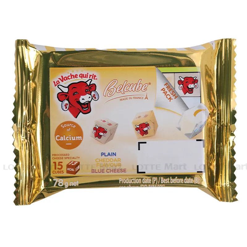 Phô Mai Vuông Con Bò Cười Belcube Màu Vàng 15 Viên Gói 78g