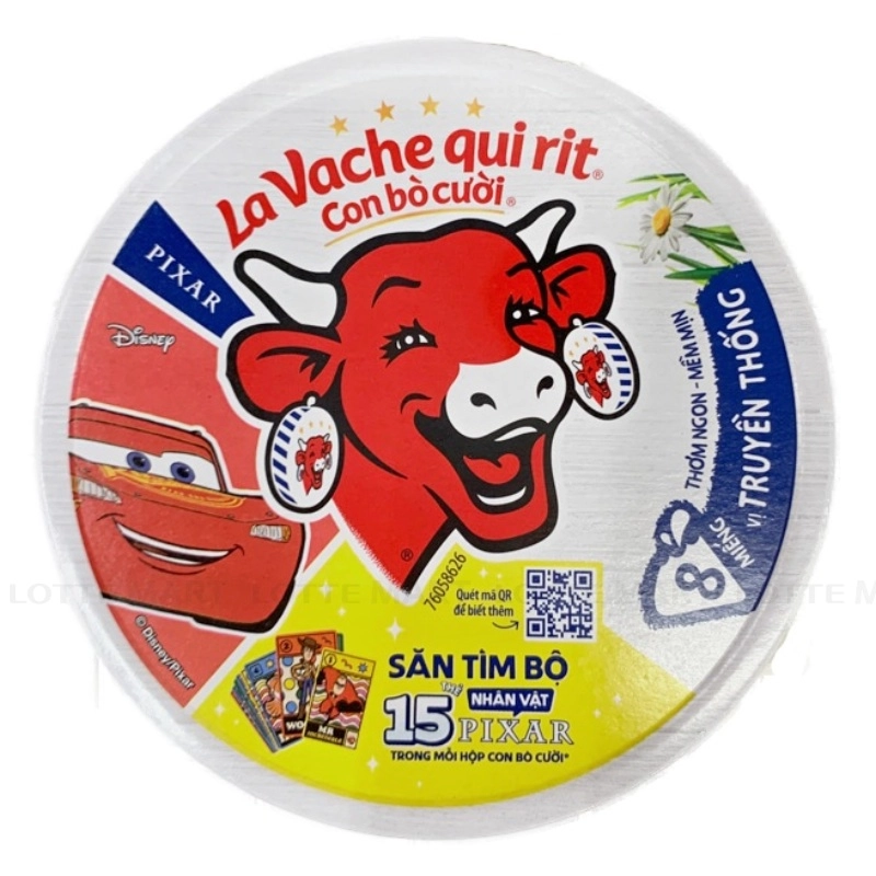 Phô Mai Con Bò Cười Vị Truyền Thống 8 Miếng Hộp 112G