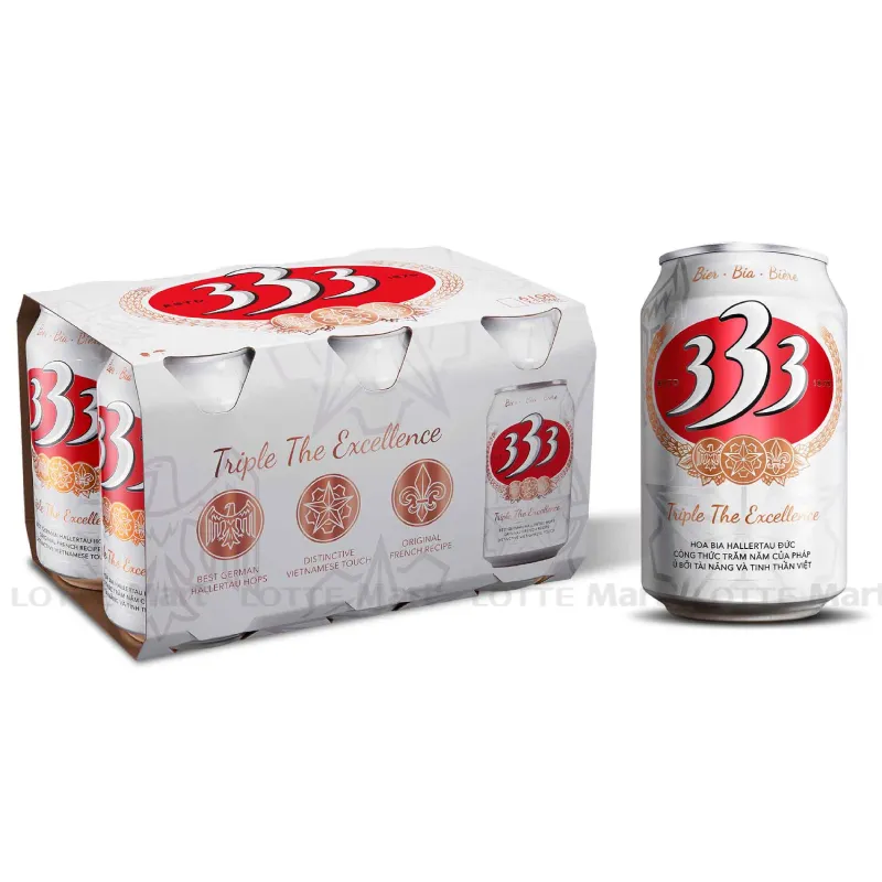 Bia 333 5.3% ABV Lốc 6 Lon 330ml