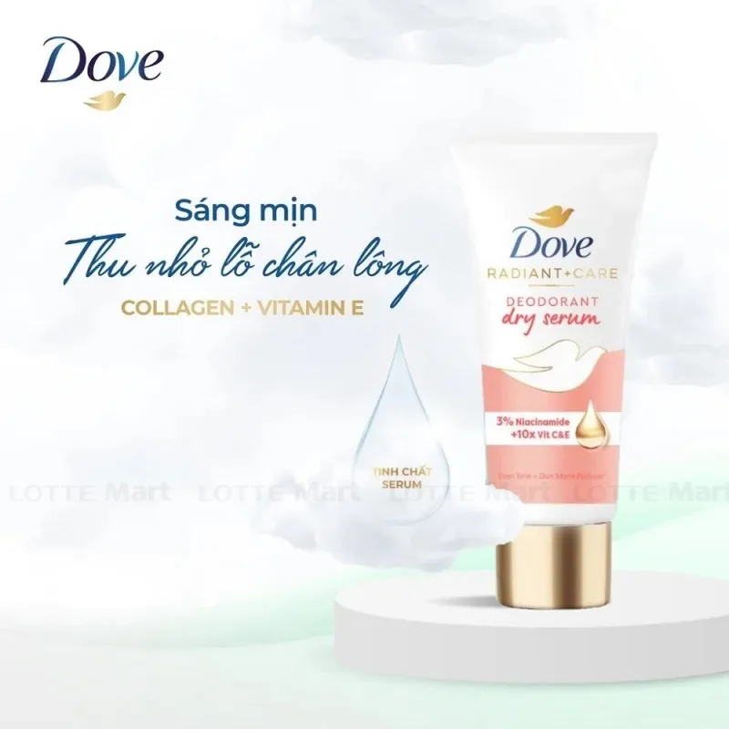 Kem Khử Mùi Dove Serum Sáng Mịn Với Collagen & Vitamin E Chai 40ml
