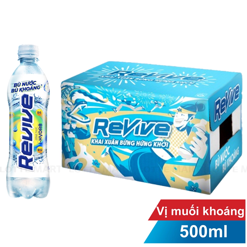 Nước Uống Revive Bù Nước Bù Khoáng Thùng 24 Chai 500ML