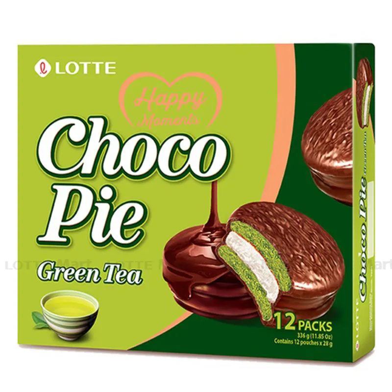 Bánh Lotte Choco Pie Vị Matcha 12 Gói x Hộp 336g