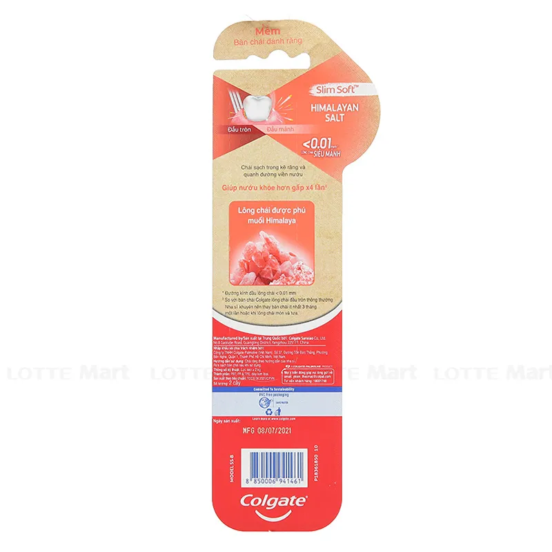 Bàn Chải Đánh Răng Colgate Slimsoft Muối Đá Himalaya Lô 2 Cái