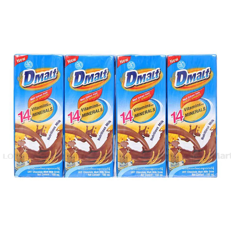 Lốc 4 Hộp Thức Uống Cacao Lúa Mạch Dmalt 180ml