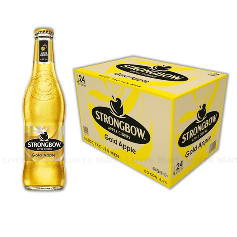 Thùng 24 Chai Nước Táo Lên Men Strongbow Apple Ciders Gold 330ml/Chai