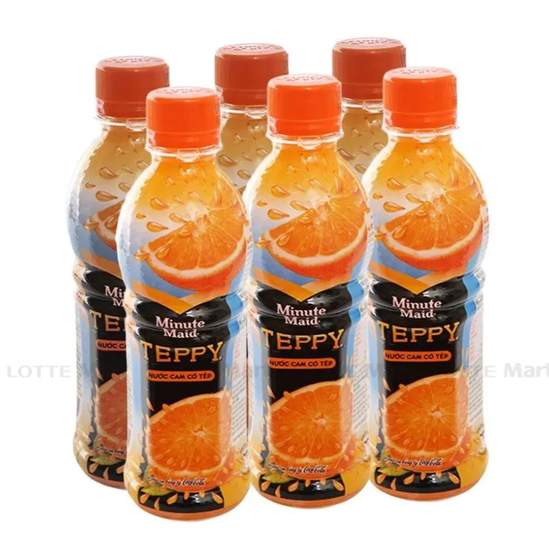 Nước Cam Teppy Lốc 6 Chai x 327ml
