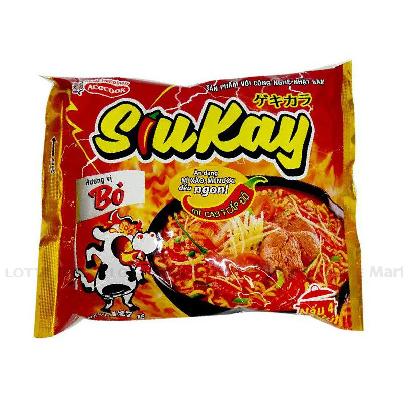 Mì Siu Kay Vị Bò Acecook Gói 127G