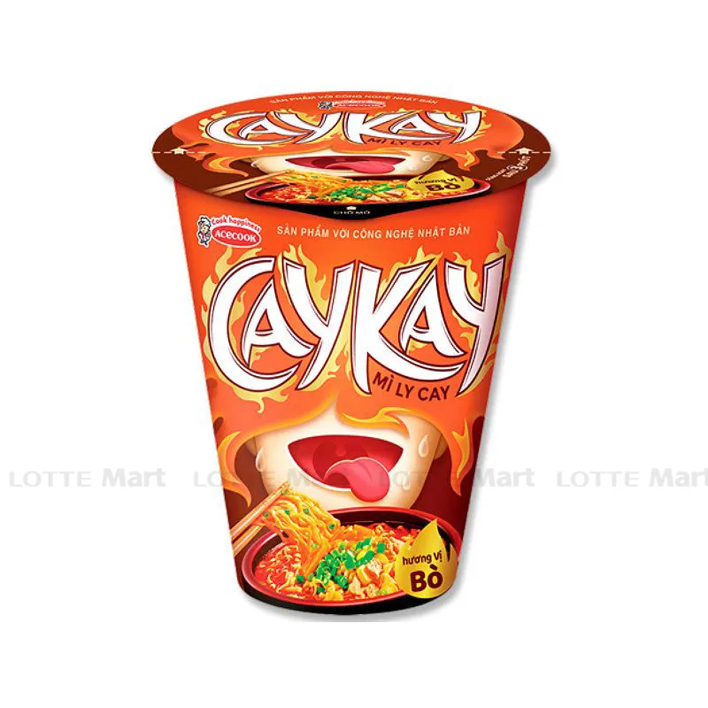 Mì Ly Cay CayKay Hương Vị Bò 66G