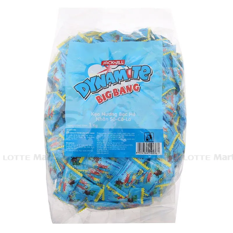 Kẹo Hương Bạc Hà Nhân Socola Dynamite Big Bang Gói 1kg