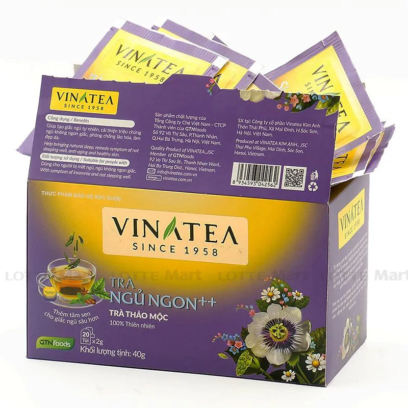 Trà Ngủ Ngon ++ Túi Lọc Vinatea 40G (20 Túi x 2G)