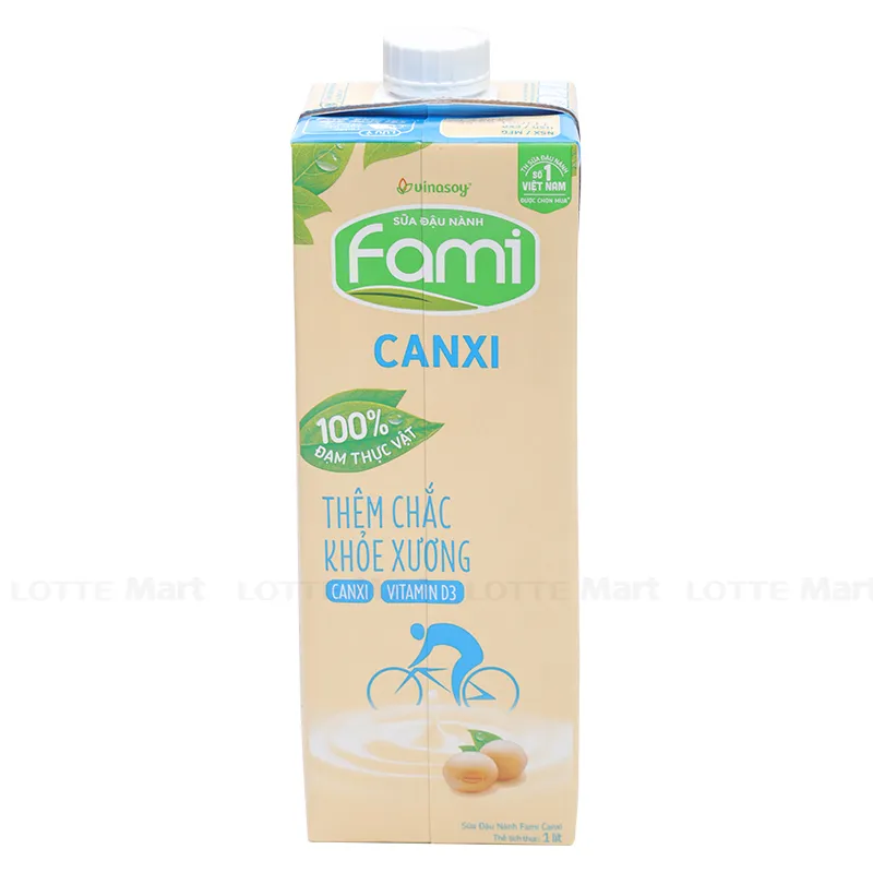 Sữa Đậu Nành Vinasoy Fami Canxi Hộp 1L