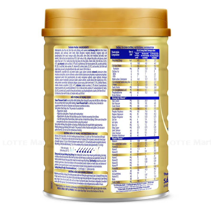 Sữa Bột Vinamilk Sure Prevent Lon 400G