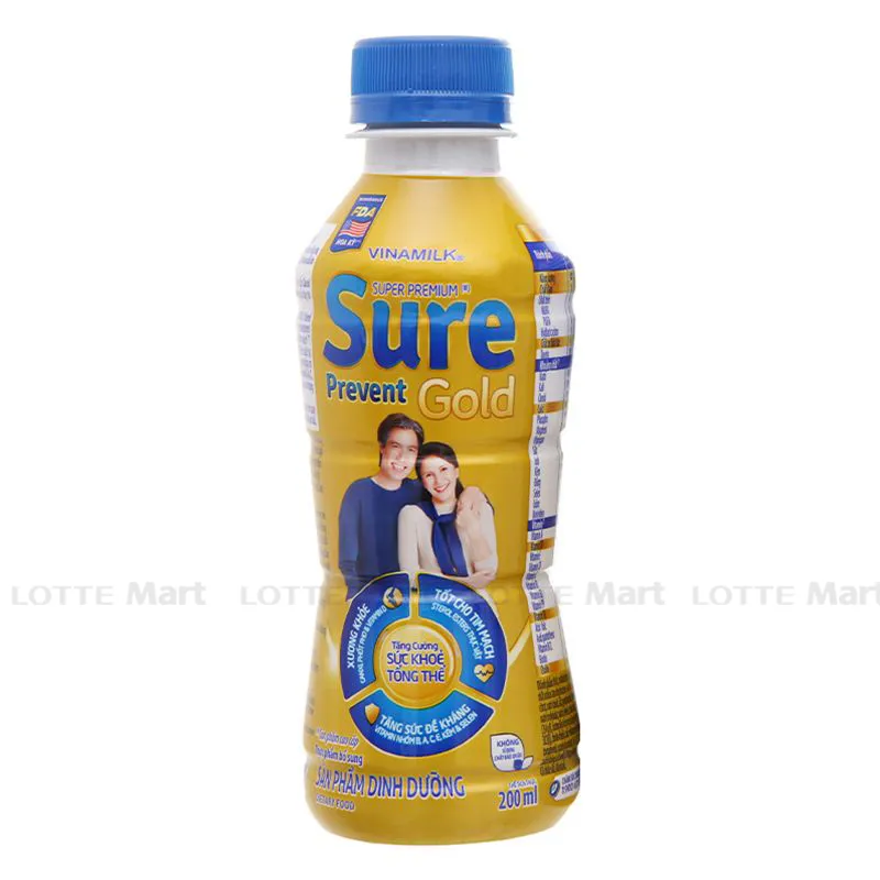Sữa Dinh Dưỡng Vinamilk Sure Prevent Gold Chai 200ml