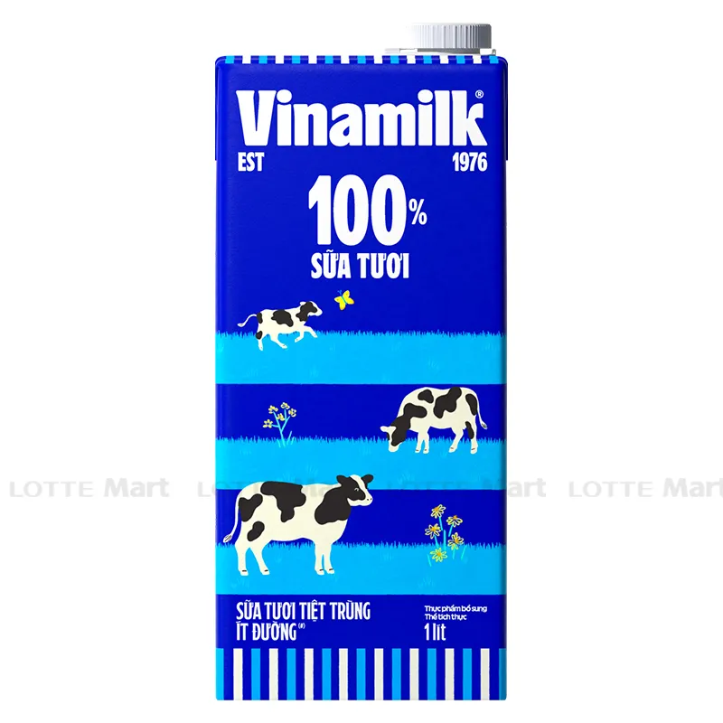 Sữa Tươi Tiệt Trùng Vinamilk Ít Đường Hộp 1l