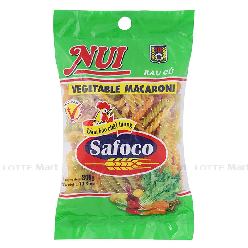 Nui Rau Củ Xoắn Safoco Gói 300g