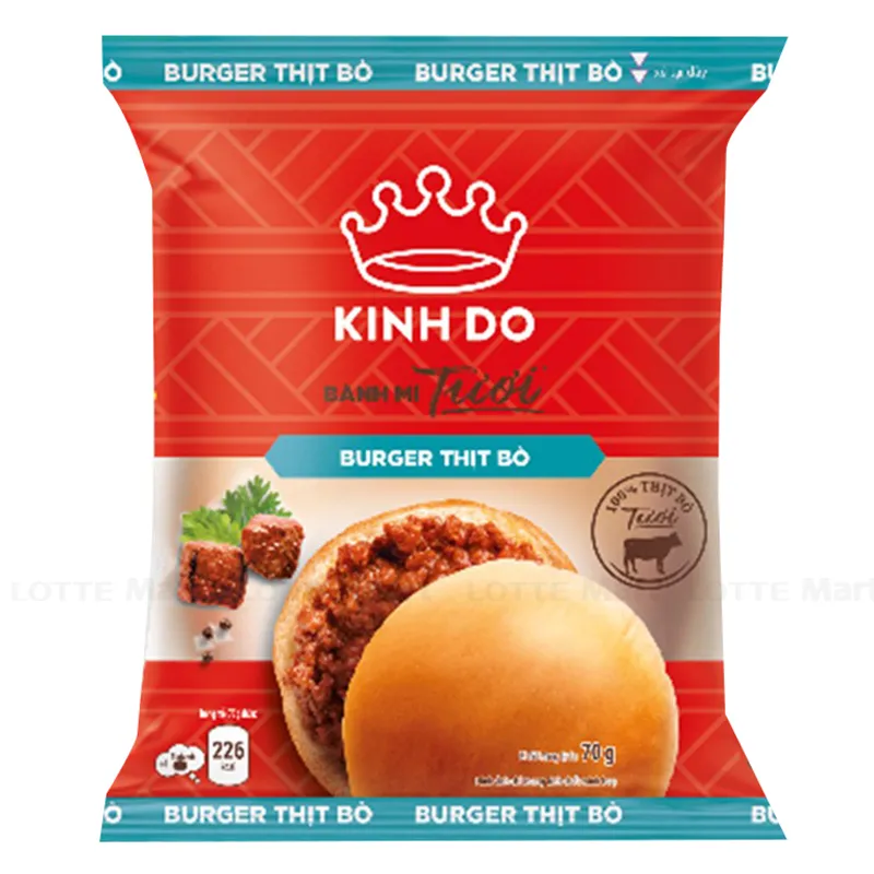 Bánh Mì Burger Tươi Kinh Đô Nhân Thịt Bò 70G
