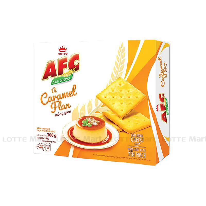 Bánh Quy AFC Vị Caramel Flan Mỏng Giòn 300g