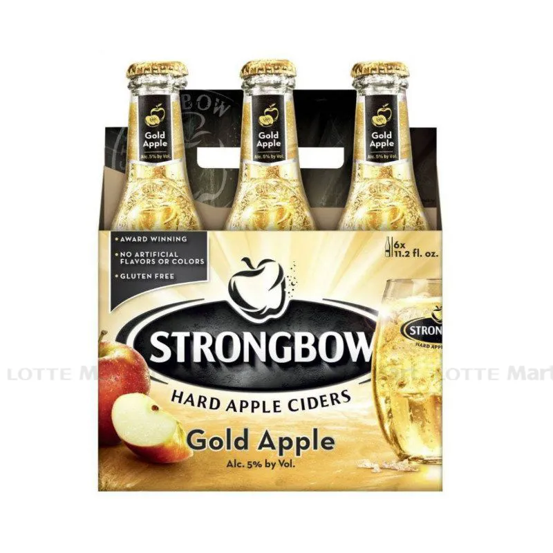 Lốc 6 Chai Nước Táo Lên Men Strongbow Apple Ciders Gold 330ml/Chai
