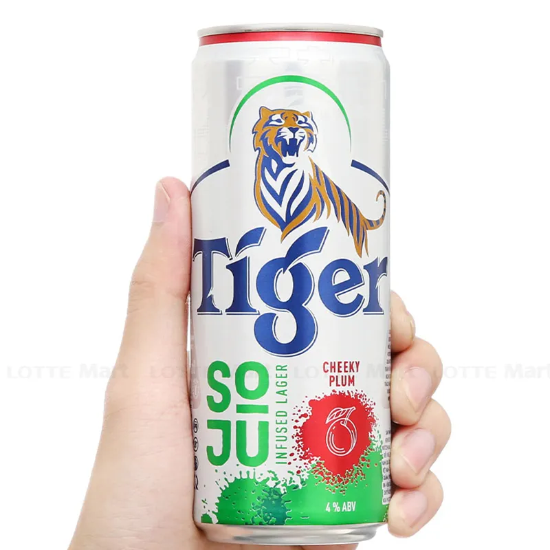Bia Tiger Soju Infused Lager Cheeky Plum Vị Mận Lon 330ml
