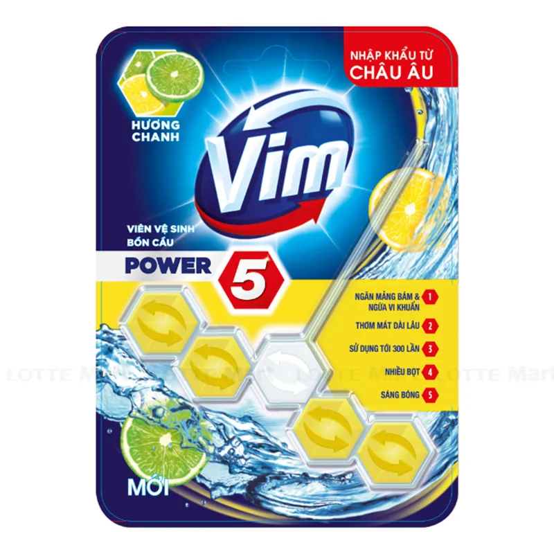 Viên Treo Bồn Cầu Vim Power Hương Chanh 55G