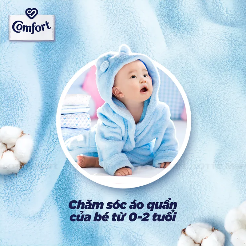 Nước Xả Vải Comfort Em Bé Cho Da Nhạy Cảm Túi 2.8L