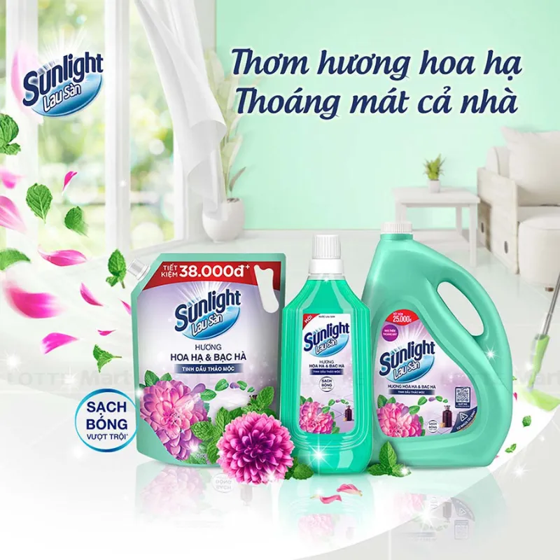 Nước Lau Sàn Sunlight Hoa Hạ Bạc Hà 3.6kg
