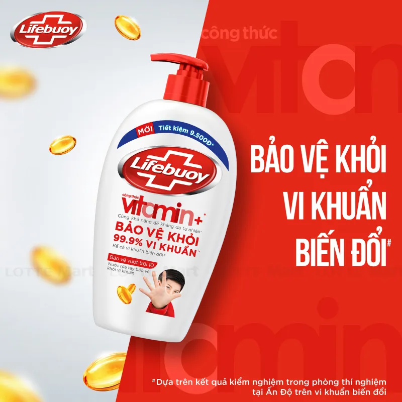 Nước Rửa Tay Lifebuoy Vitamin Bạc Bảo Vệ 450g