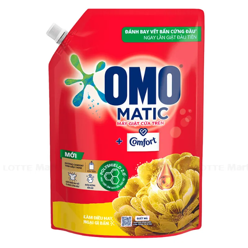 Nước Giặt Omo Matic Comfort Cửa Trên Tinh Dầu Thơm 2kg