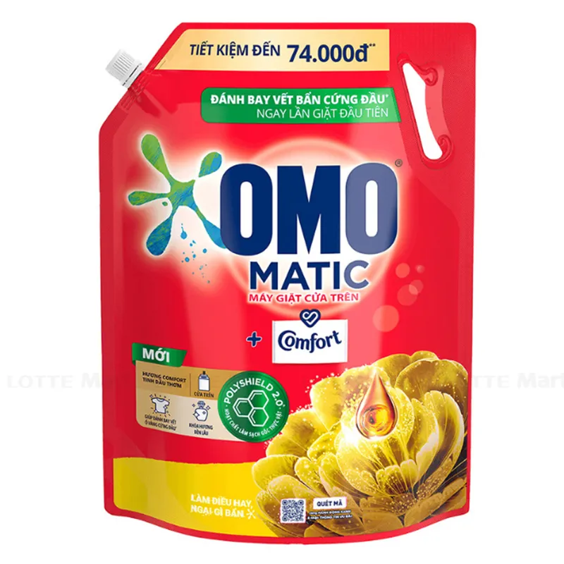 Nước Giặt Omo Matic Comfort Tinh Dầu Thơm Túi 3.6kg