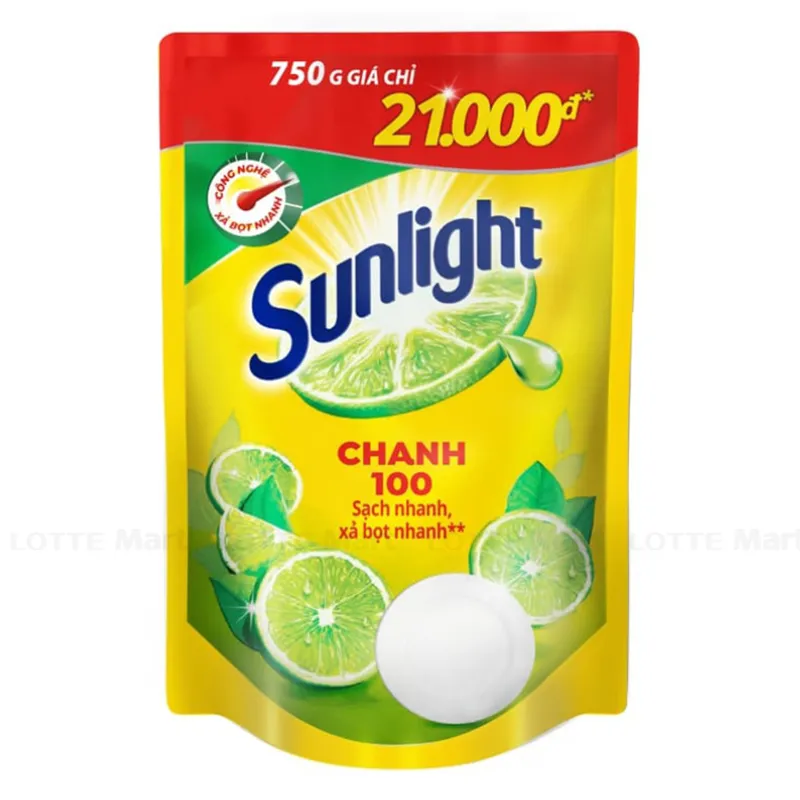 Sunlight dishwashing liquid lemon clean quickly 750g