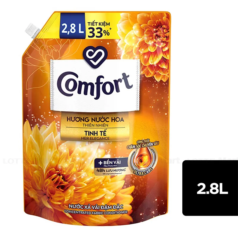 Nước Xả Vải Comfort Hương Nước Hoa Thiên Nhiên Tinh Tế 2.8L