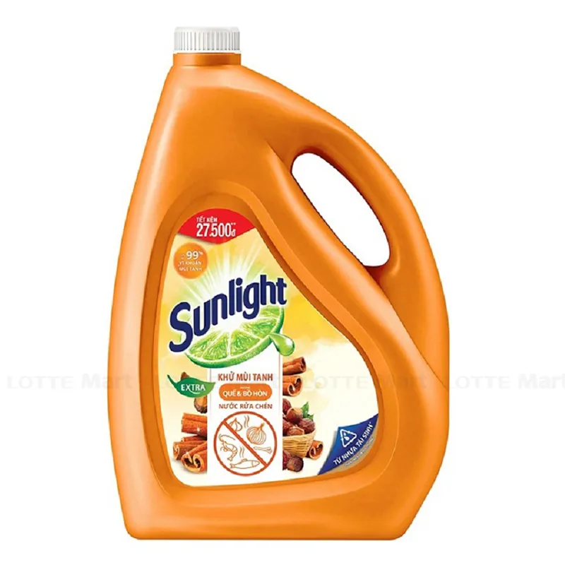 Nước Rửa Chén Sunlight Quế Và Bồ Hòn Chai 3.6kg