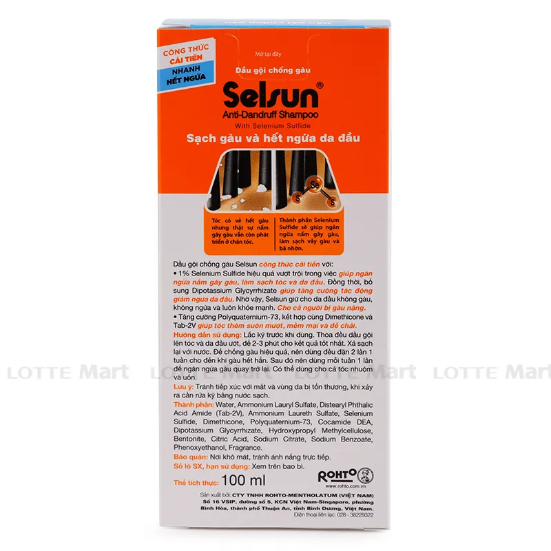 Dầu Gội Rohto Selsun Chống Gàu 100ml