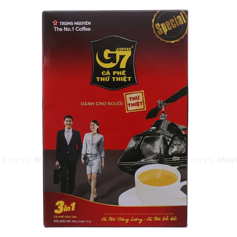 Cà Phê Hòa Tan G7 3 Trong 1 Hộp 288G (16G x 18 Gói)