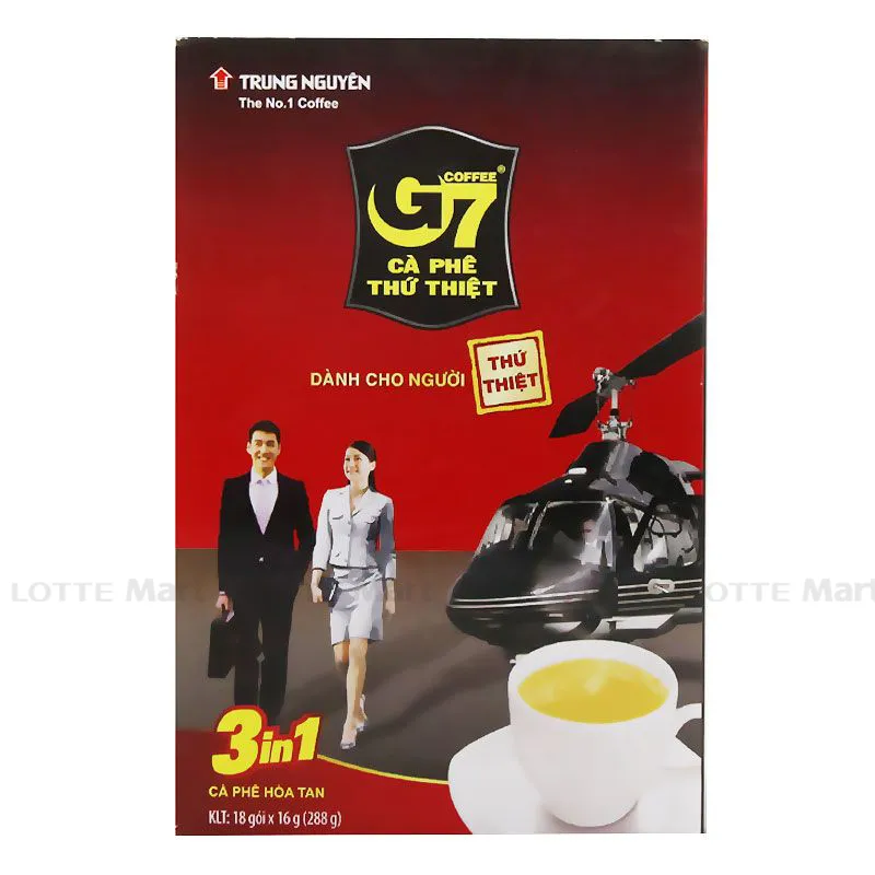 Cà Phê Hòa Tan G7 3 Trong 1 Hộp 288G (16G x 18 Gói)