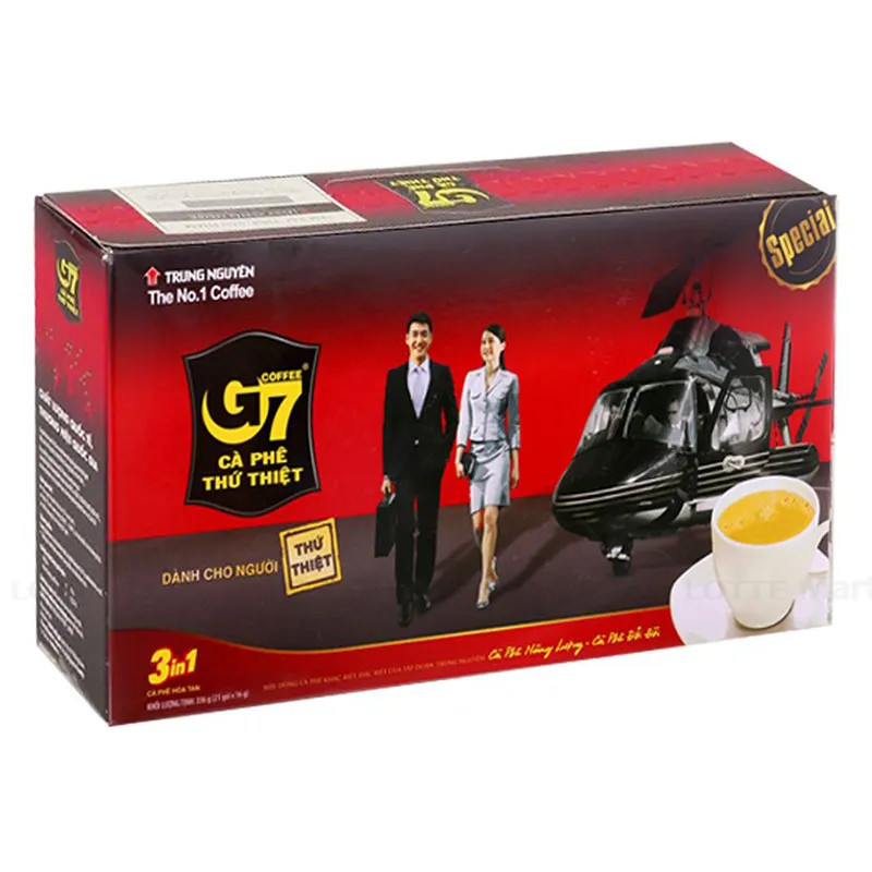 Cà Phê Sữa Hòa Tan G7 3 Trong 1 Hộp 336G (16G x 21 Gói)