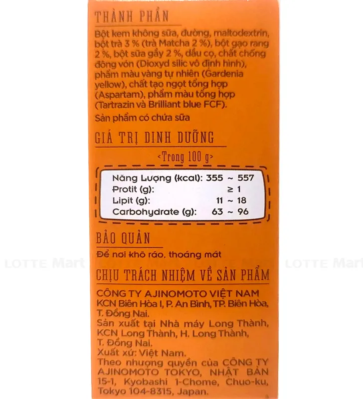 Trà Sữa Hòa Tan Blendy Matcha Gạo Rang 160g (16g x 10 Gói)