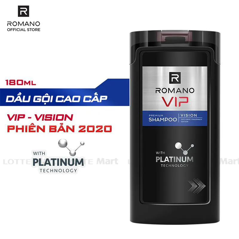 Dầu Gội Romano Nước Hoa Cao Cấp Vip Vision 180g
