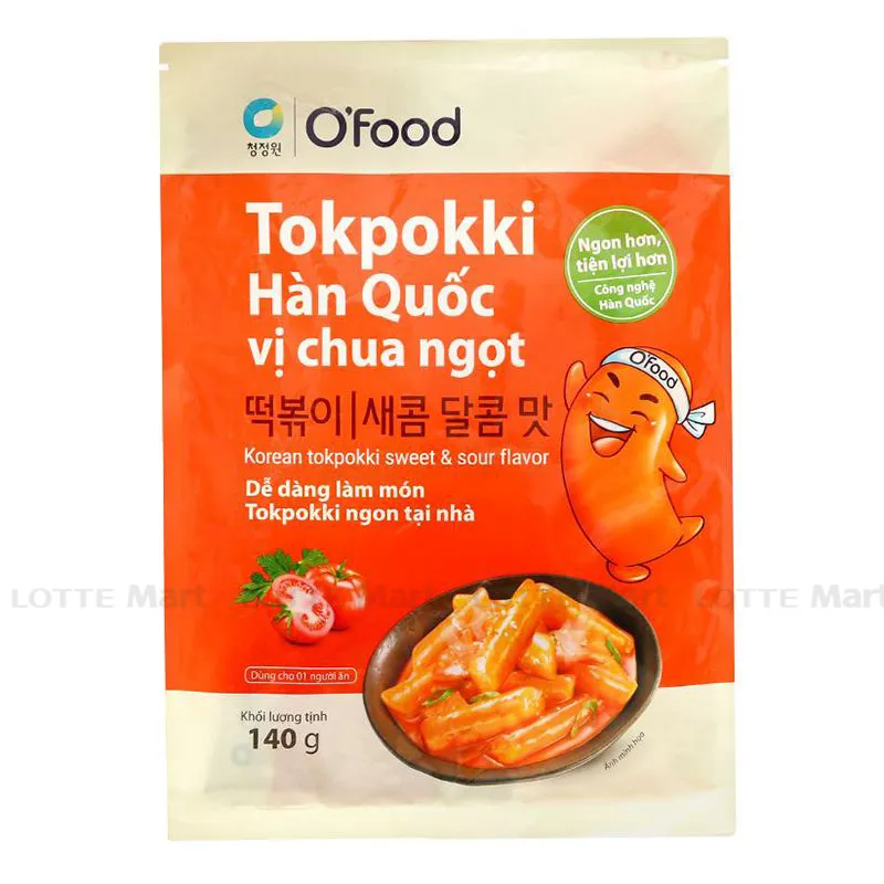 Bánh Gạo Tokpokki O'Food Vị Chua Ngọt 140g