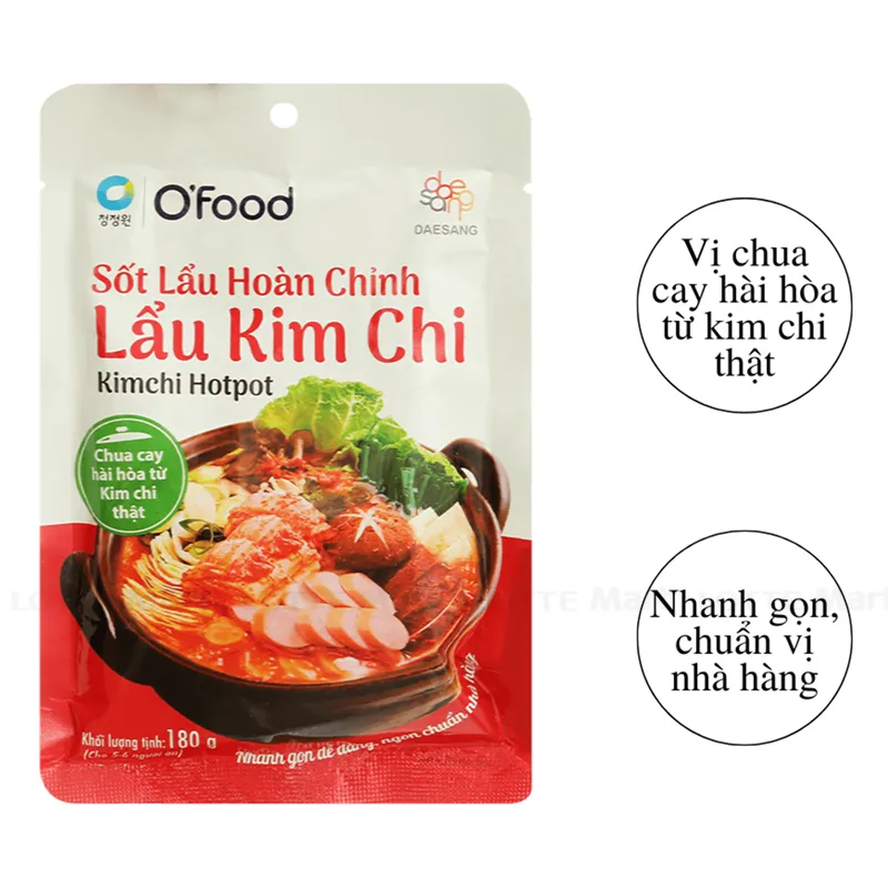 Sốt Lẩu Hoàn Chỉnh O'Food Lẩu Kim Chi 180g