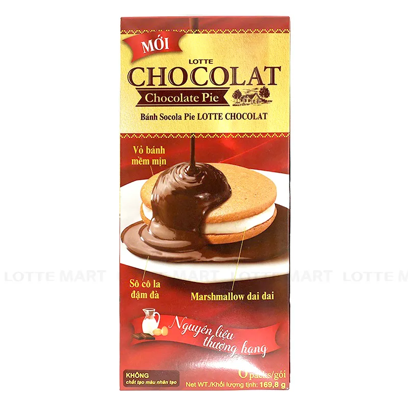 Bánh Lotte Chocolat Socola Pie 6 Cái Hộp 169.8g