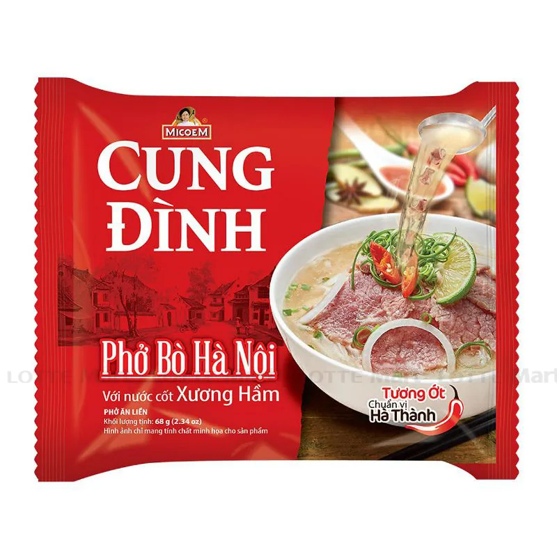 Phở Bò Hà Nội Micoem Cung Đình Gói 68G