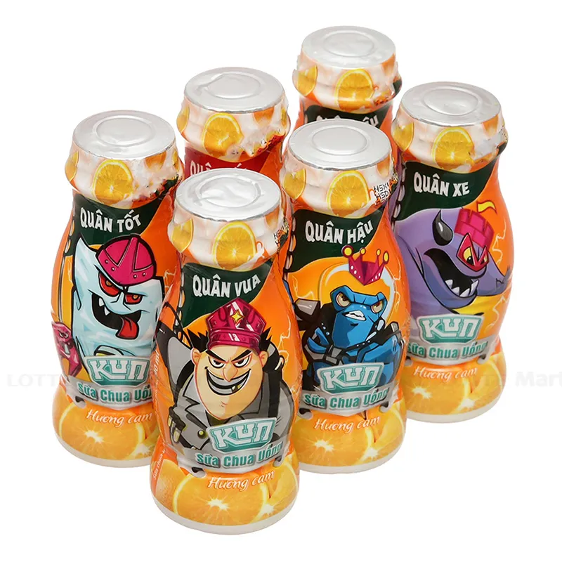 Sữa Chua Uống LiF Kun Vị Cam Chai 85ml x Lốc 6 Chai