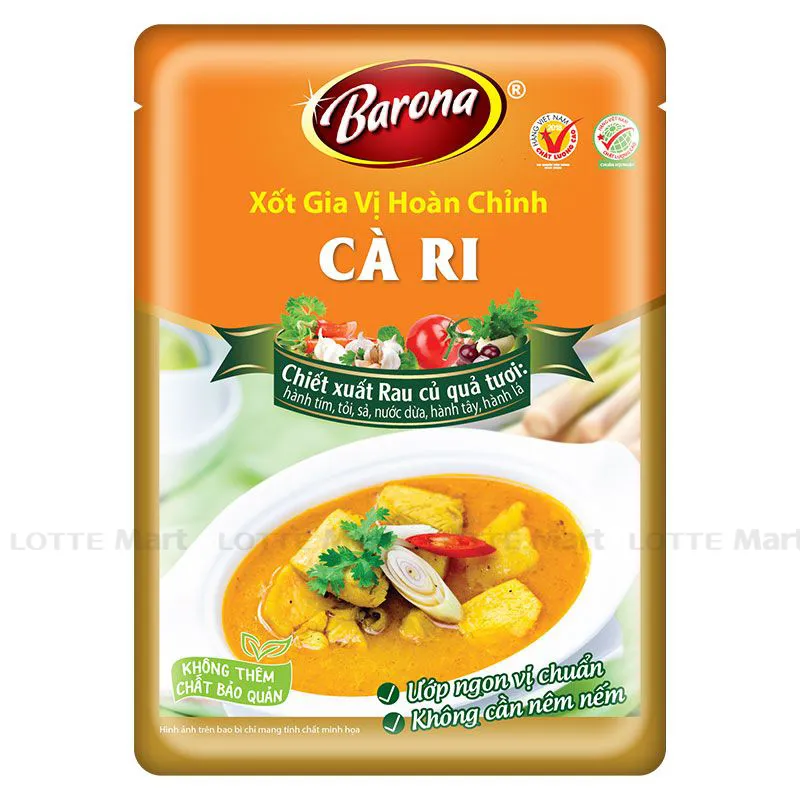 Xốt Gia Vị Hoàn Chỉnh Cà Ri Barona 80G