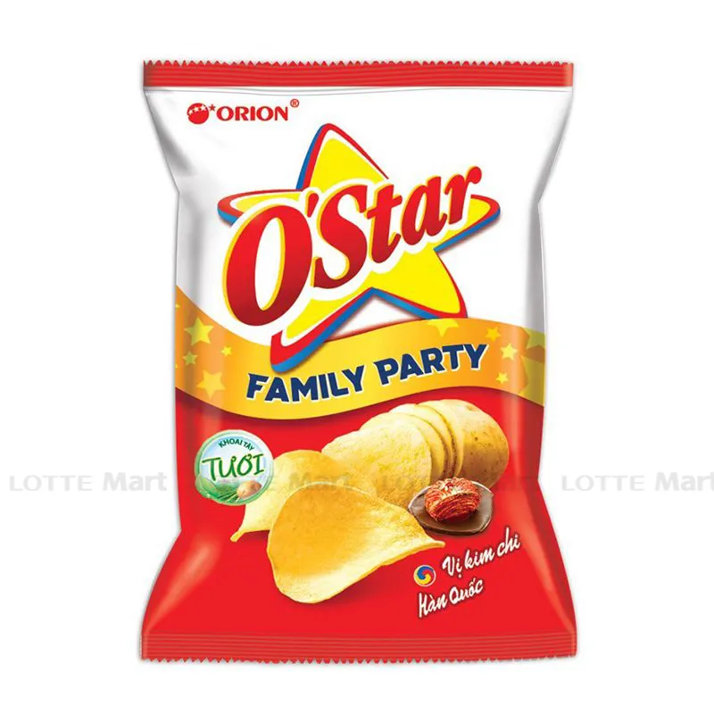 Snack Khoai Tây Vị Kim Chi Hàn Quốc O'Star Gói 152g
