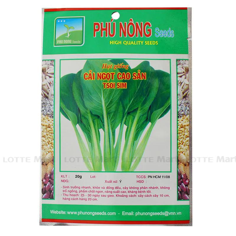 Hạt Giống Phú Nông Cải Ngọc Cao Sản Tsoi Sim