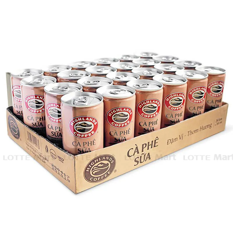 Thùng 24 Lon Cà Phê Sữa Highlands Coffee 235ml/Lon