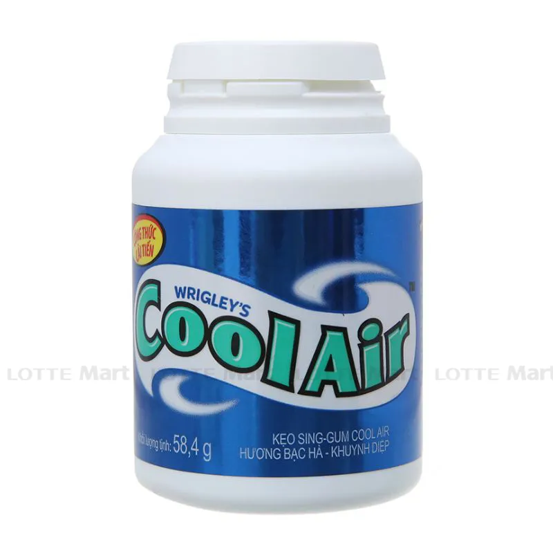 Kẹo Gum Wrigley's Cool Air - Hương Bạc Hà Khuynh Điệp Hũ 40 Viên